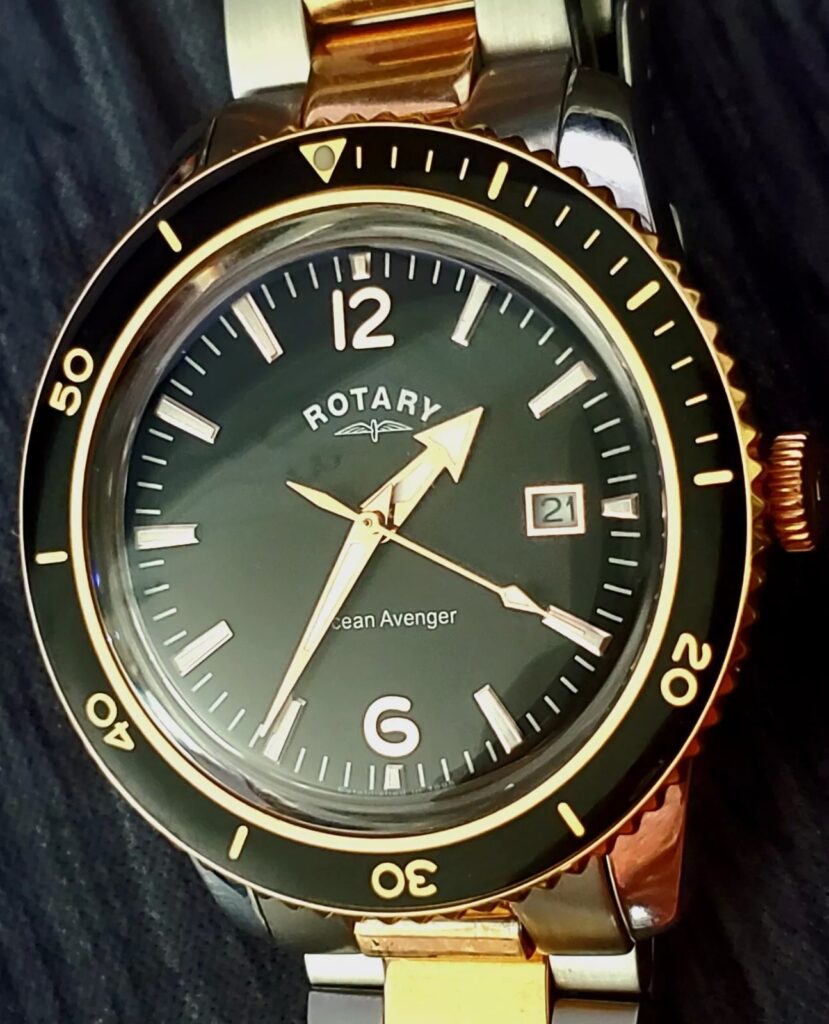 Rare GB0269504 Rotary Swiss Men's Ocean Avenger Dive Watch - TIME ...